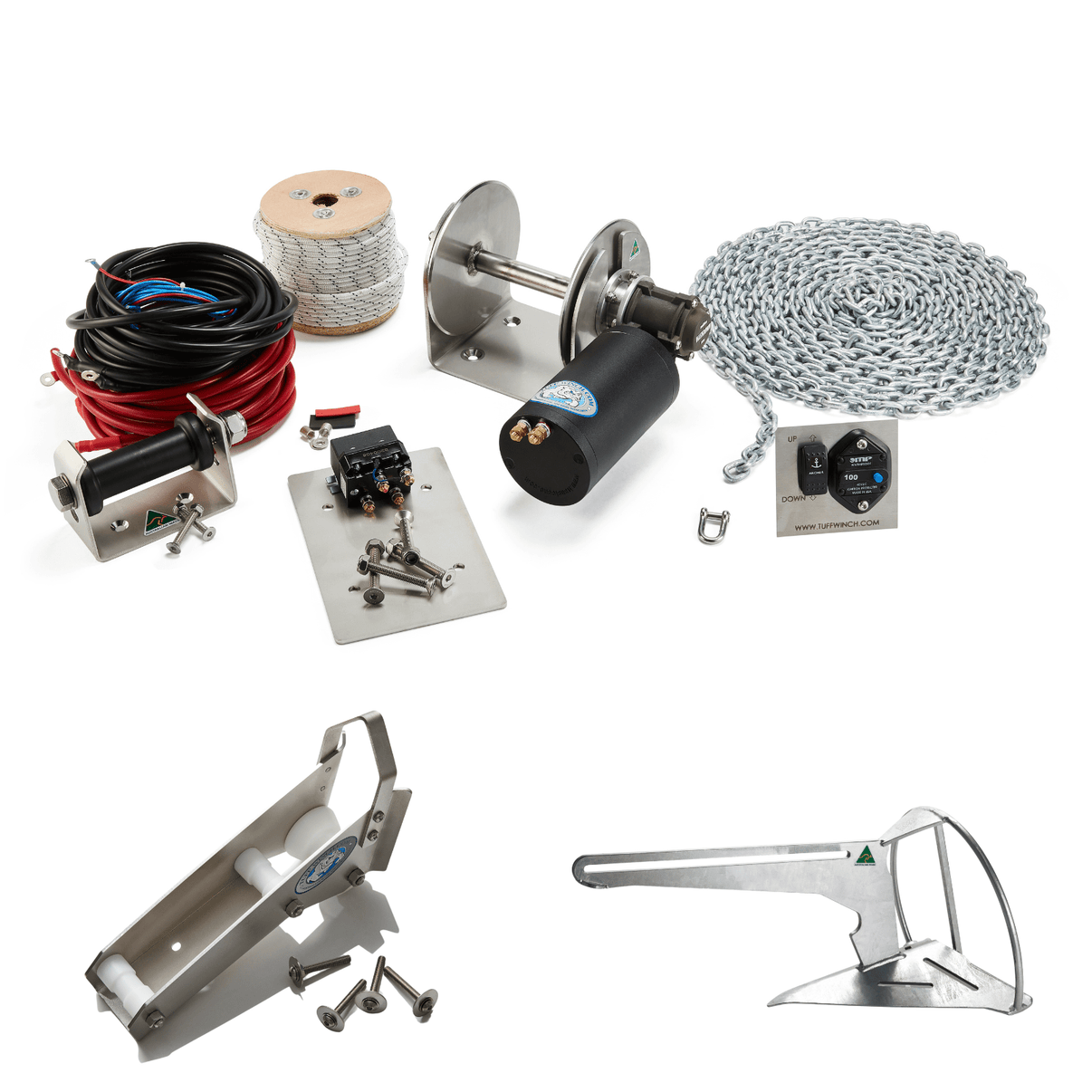 TUFF-180 Drum Anchor Winch Super Bundle – TUFF WINCH